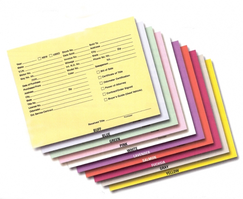 Vehicle Deal Envelopes (Pre-printed) - 100 Per Box , DealerStockRoom ...