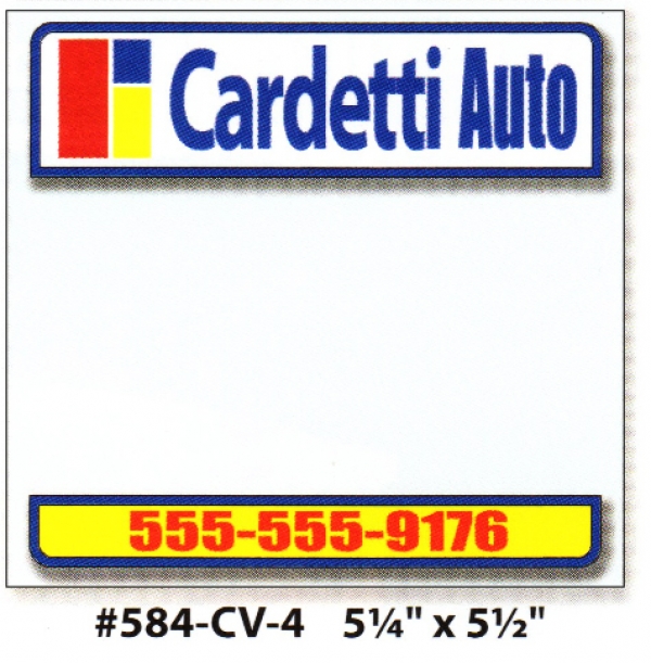 Custom FULL COLOR IMPRINT ROS Sticker 5 1/4" x 5 1/2" , DealerStockRoom ...