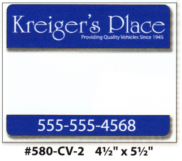 Custom FULL COLOR IMPRINT ROS Sticker 4 1/2" x 5 1/2" , DealerStockRoom ...