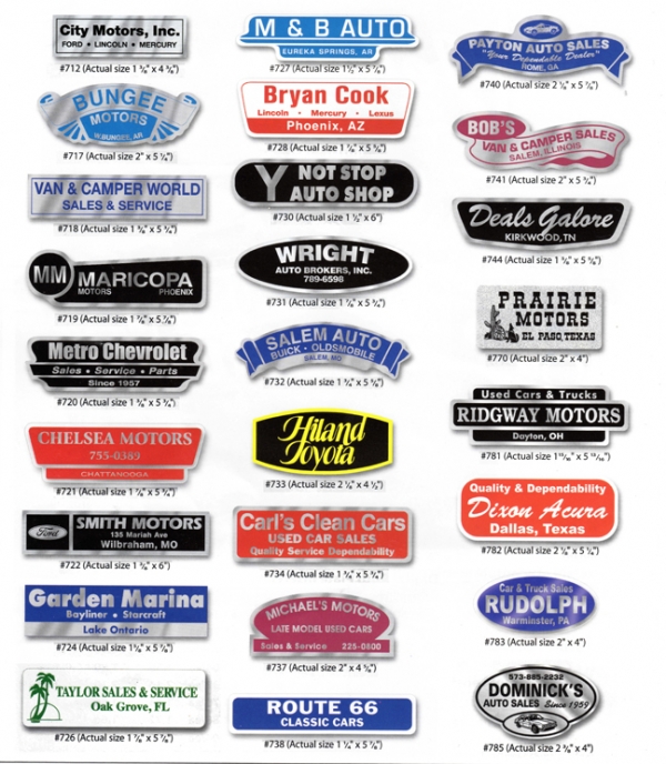 Dealer Decals - Two Print Colors , DealerStockRoom shop | Dealer Stock Room