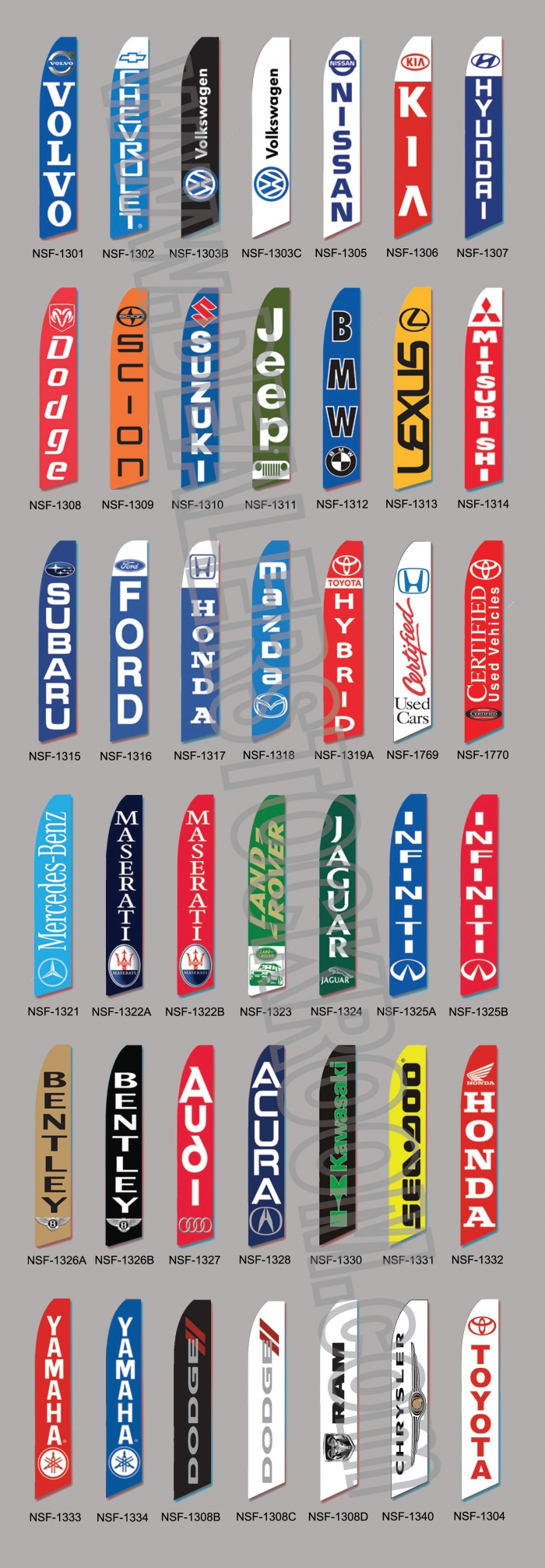 Auto Logo Swooper Flags (Flag Only) , DealerStockRoom shop | Dealer ...