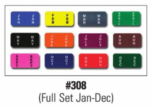 Color Code Month Labels - Full Set - Ringbooks , DealerStockRoom shop ...