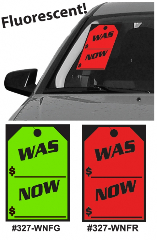 Fluorescent WAS / NOW Stickers , DealerStockRoom shop | Dealer Stock Room