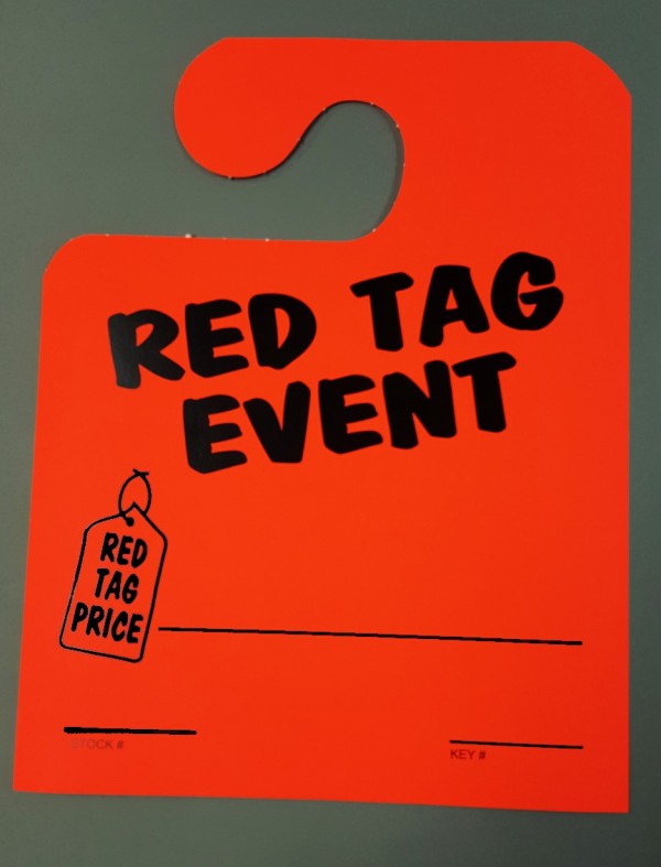 OVERSTOCK SALE RED TAG EVENT Mirror Tags , DealerStockRoom shop ...