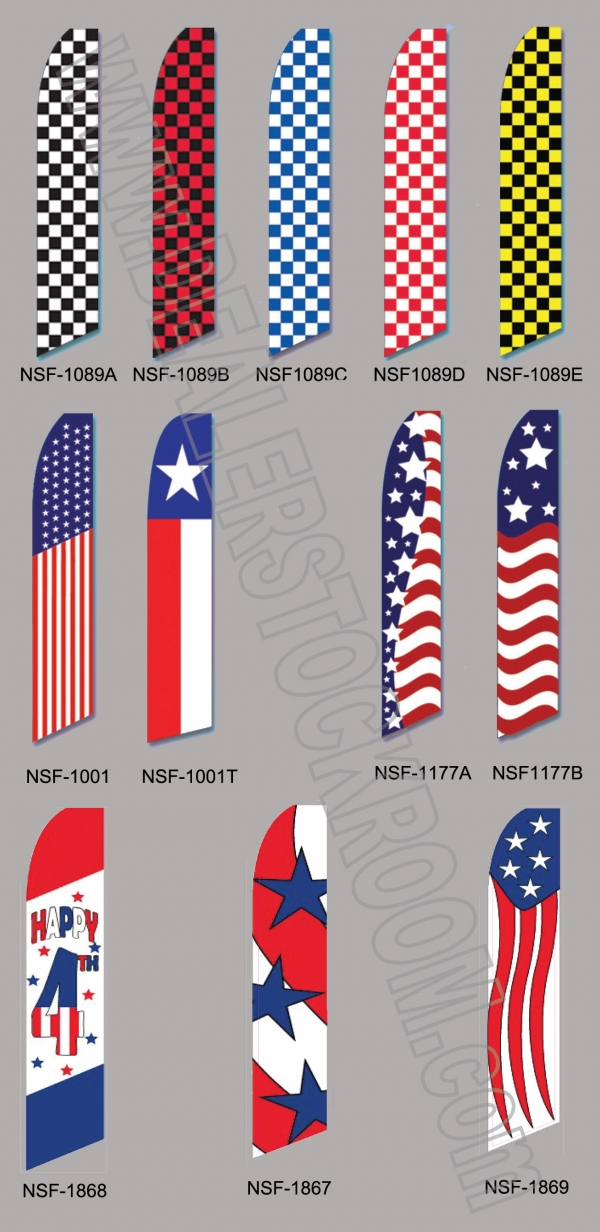 Patriotic & Checker Swooper Flags (Flag Only) , DealerStockRoom shop ...