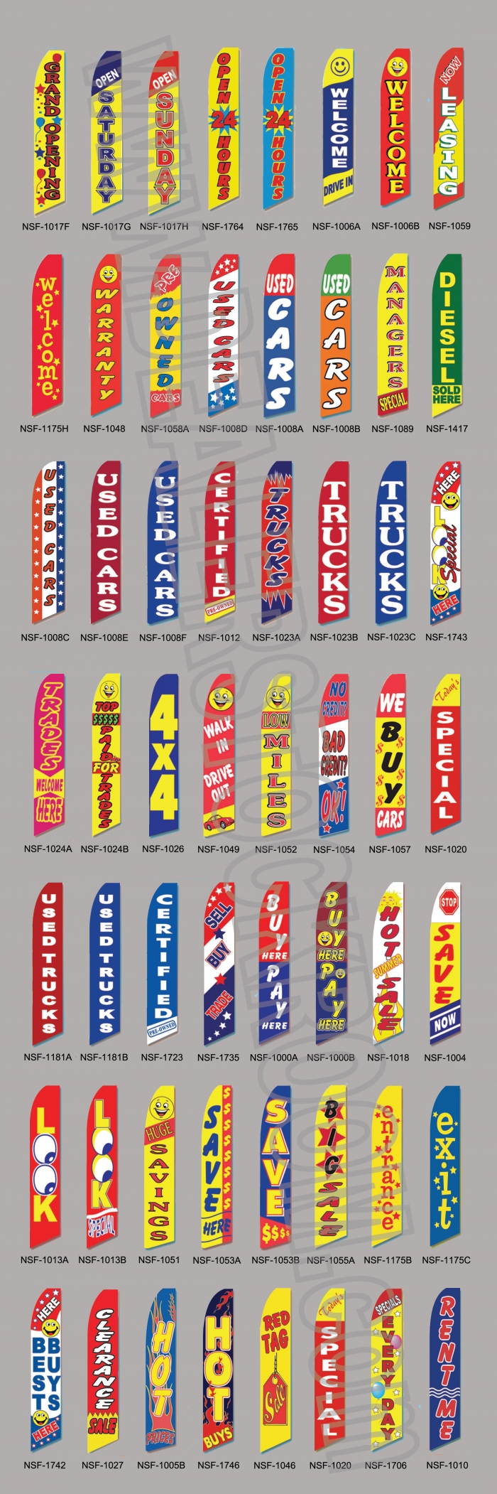 Promotional Slogan Swooper Flags (Flag Only) , DealerStockRoom shop ...