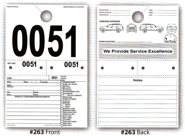 Service Write-Up Flagtags , DealerStockRoom shop | Dealer Stock Room